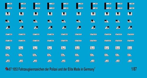 Peddinghaus-Decals 1053 Number Plates For German Police And Waffen SS