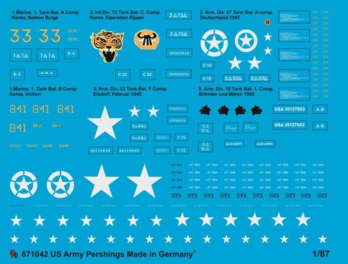 Peddinghaus-Decals 1042 M26 Pershing Tanks World War II And Korea