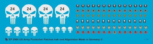 Peddinghaus-Decals 2984 Punisher Patches US Army Iraq - Afghanistan