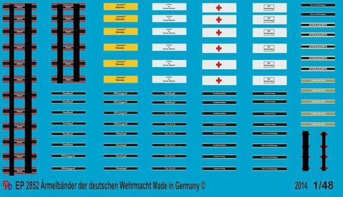Peddinghaus-Decals 2852 German Cuff Titles For Volkssturm And Auxilleries