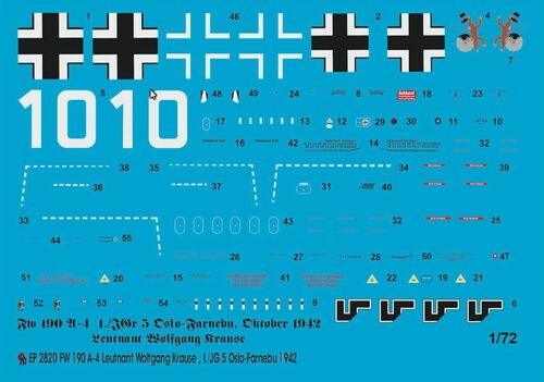 Peddinghaus-Decals 2820 FW 190 A-4 Lt. Wolfgang Krause