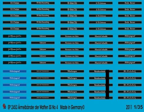Peddinghaus-Decals 2453 Cuff Titles Of The Waffen SS No. 4