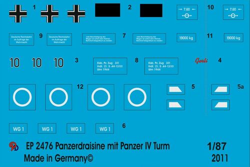 Peddinghaus-Decals 2476 Tank Trolley With Panzer IV Turret