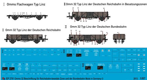 Peddinghaus-Decals 2781 Omms 32 Markings For Reichsbahn - Allied After War Zone And Bundesbahn
