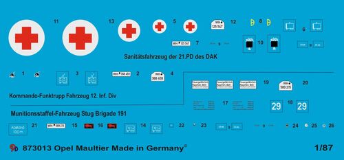 Peddinghaus-Decals 3013 Opel Blitz Maultier - Half-Track Markings