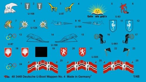 Peddinghaus-Decals 3448 Deutsche U-Boot Conning Tower Insignia No. 4