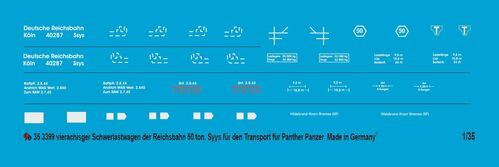 Peddinghaus-Decals 3399 Four-Axis Heavy Duty Flated For Panther Tank Transport