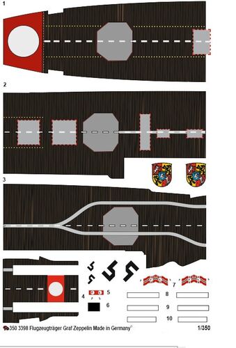 Peddinghaus-Decals 3398 German Aircraft Carrier Graf Zeppelin With Wooden Deck