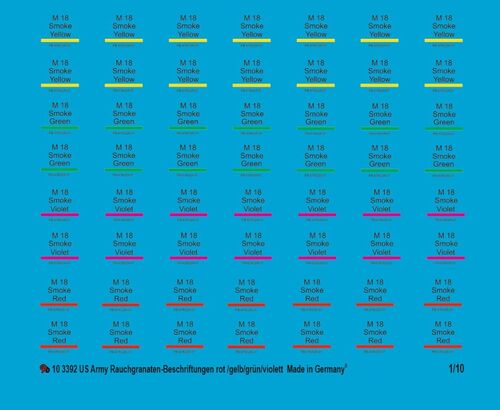 Peddinghaus-Decals 3392 US Army Smoke Grenades Markings