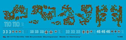 Peddinghaus-Decals 3175 Sd. Kfz 166 Brumbär - 5 Versions - 1 With Late Camouflage