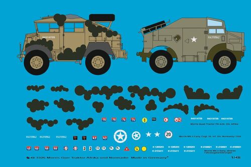 Peddinghaus-Decals 3326 Morris Gun Tractor Africa And Normandy With Mickey Mouse Camouflage