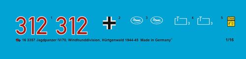 Peddinghaus-Decals 3357 Jagdpanzer IV/70 Of The Windhund Division Battle In The Hürtgenwald 1944-1945