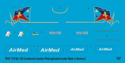 Peddinghaus-Decals 3115 Canadian Acadian Rescue Helicopter