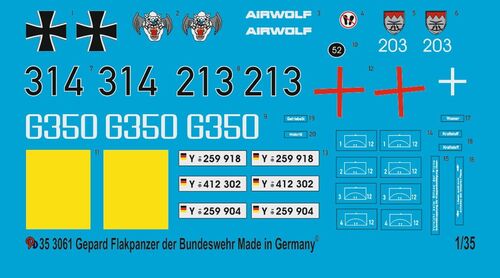 Peddinghaus-Decals 3061 Markings For The Bundeswehr Anti Aircraft Tank Gepard