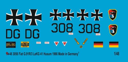 Peddinghaus-Decals 3056 Fiat G.91 R/3 Le KG 41 Husum 1966