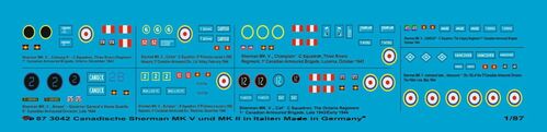 Peddinghaus-Decals 3042 Canadian Sherman Tanks In Italy, II World War