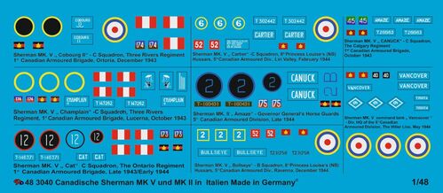 Peddinghaus-Decals 3040 Canadian Sherman Tanks In Italy, II World War
