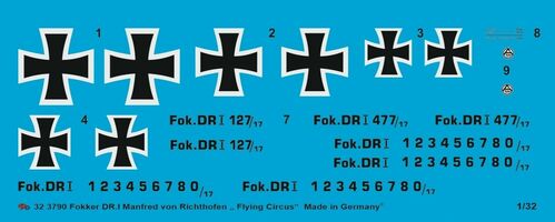 Peddinghaus-Decals 3790 Fokker Dr. I Manfred Von Richthofen "Flying Circus"