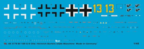 Peddinghaus-Decals 3779 Bf 109 G-6 Ofw. Heinrich Bartels His Last Plane