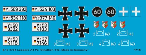 Peddinghaus-Decals 3754 Leopard 2 A4 Panz. Bat. 143
