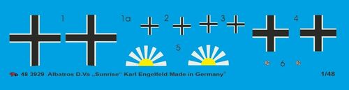 Peddinghaus-Decals 3929 Albatros D.Va Sunrise Karl Engelfeld