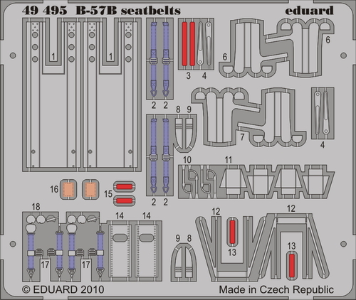 Eduard 49495 B-57B seatbelts AIRFIX