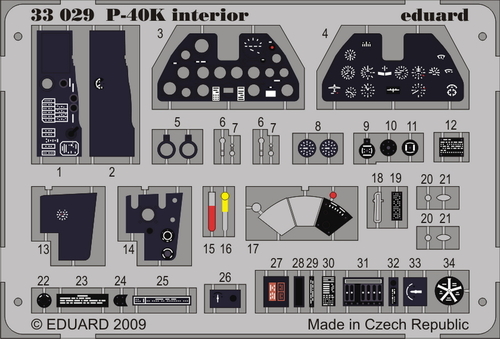 Eduard 33029 P-40K interior S.A. 1/32 HASEGAWA