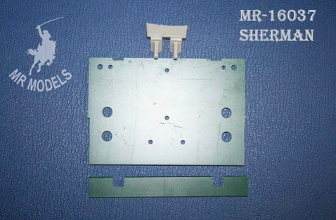 MR Modellbau 16037 Polystyrene rear plate for M4 Sherman milling part