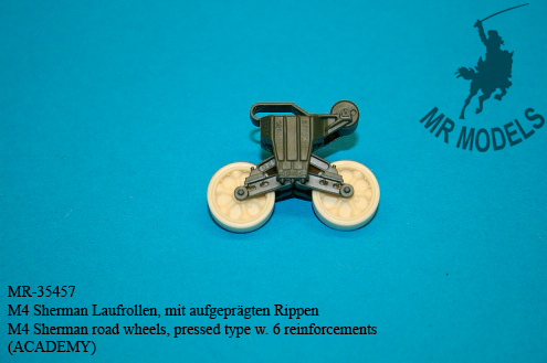 MR Modellbau 35457 M4 Sherman road wheels, pressed type w.