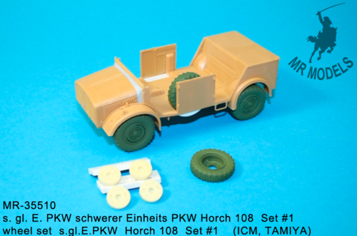 MR Modellbau 35510 Wheel set s.gl.E.PKW Horch 108 Set 1