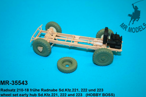 MR Modellbau 35543 Wheel set early hub Sd.Kfz.221, 222 and 223