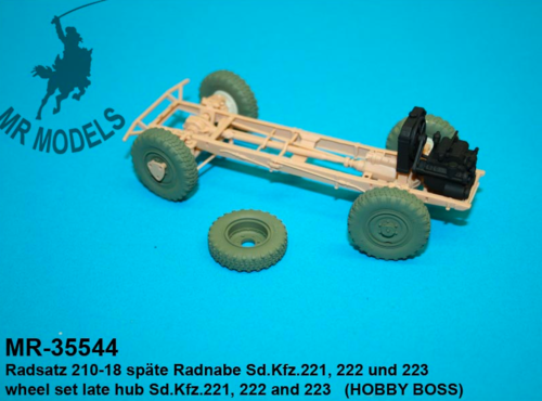 MR Modellbau 35544 Wheel set late hub Sd.Kfz.221, 222 and 223