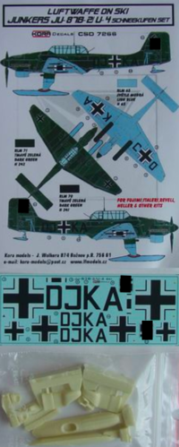 Kora Models CSD7266 Junkers Ju-87B-2/ U-4 Schneekufen set Luftwaffe on ski
