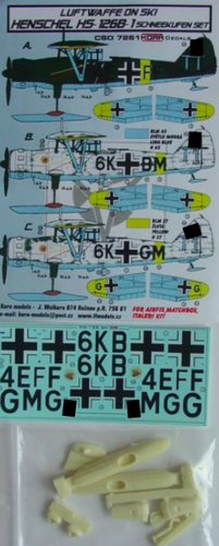 Kora Models CSD7261 Henschel Hs-126B-1 Schneekufen set Luftwaffe on ski