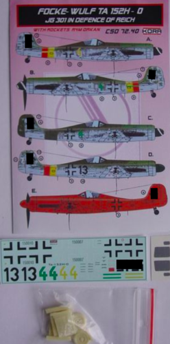Kora Models CSD7240 Focke-Wulf Ta-152H-0 with R4M Orkan
