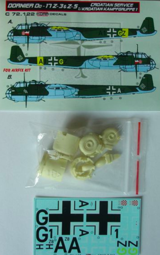 Kora Models C72122 Dornier Do-17Z-3/Z-5 Croatian service