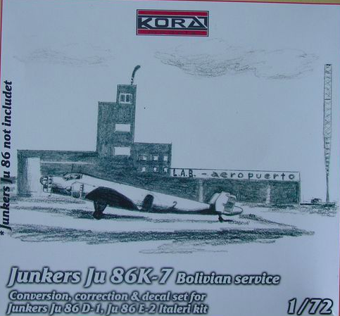 Kora Models C7243 Junkers Ju 86K-7 Bolivia