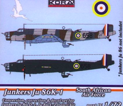 Kora Models C7253 Junkers Ju 86K-1 SAAF