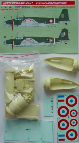 Kora Models C72113 Mitsubishi MC-21-II "Sally" rebuilt Ki-21-IIb transp.French