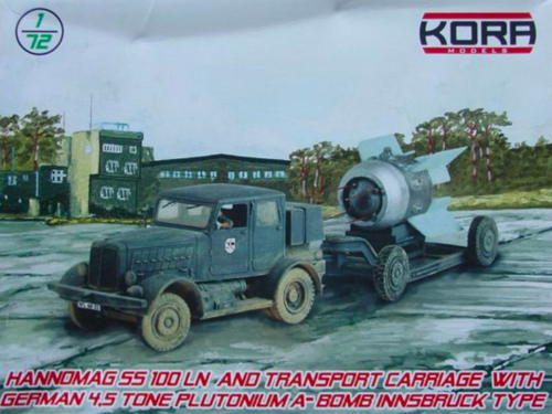 Kora Models A7243 Hanomag SS100 LN and German Atomic bomb Innsbruck type type with transport carriage