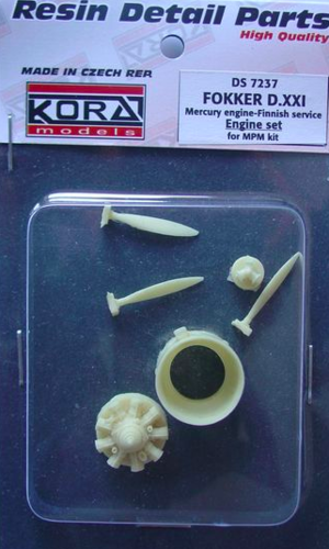 Kora Models DS7237 Fokker D.XXI Mercury Engine set