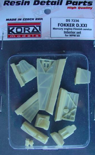 Kora Models DS7236 Fokker D.XXI Mercury Interior set