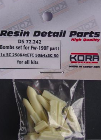 Kora Models DS72242 Bombs set for Fw-190F part I - 1xSC 250&4xETC 50&4xSC 50