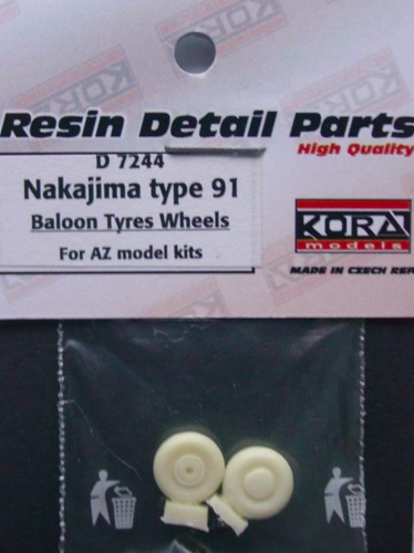 Kora Models D7244 Nakajima Type 91 baloon tyres wheels