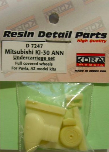 Kora Models D7247 Mitsubishi Ki-30 - correct.undercar.set - full covered wheels