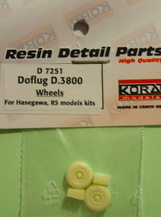 Kora Models D7251 Doflug D.3800 (MS.406C.1 Swiss) wheels