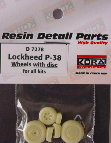 Kora Models D7278 Lockheed P-38 wheels with disc