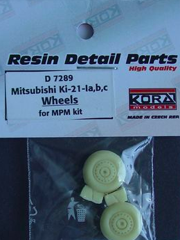 Kora Models D7289 Mitsubishi Ki-21-Ia,b,c wheels for MPM kit