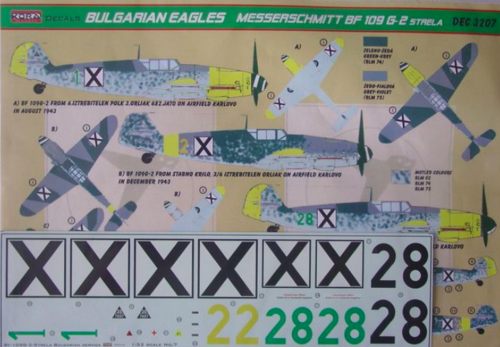 Kora Models Dec3207 Messerschmitt Bf 109G-2 Bulgarian service