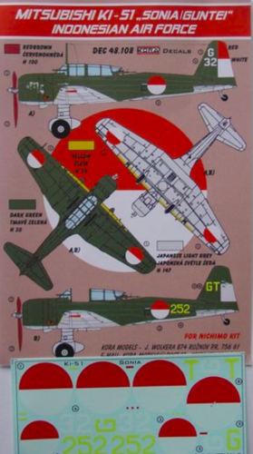 Kora Models Dec48108 Mitsubishi Ki-51 Indonesian